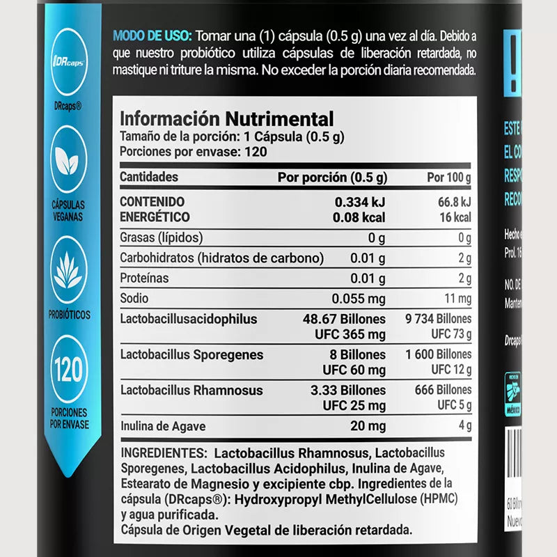 B LIFE PROBIOTICOS 60 BILLONES 120 CAPS – Power in sports